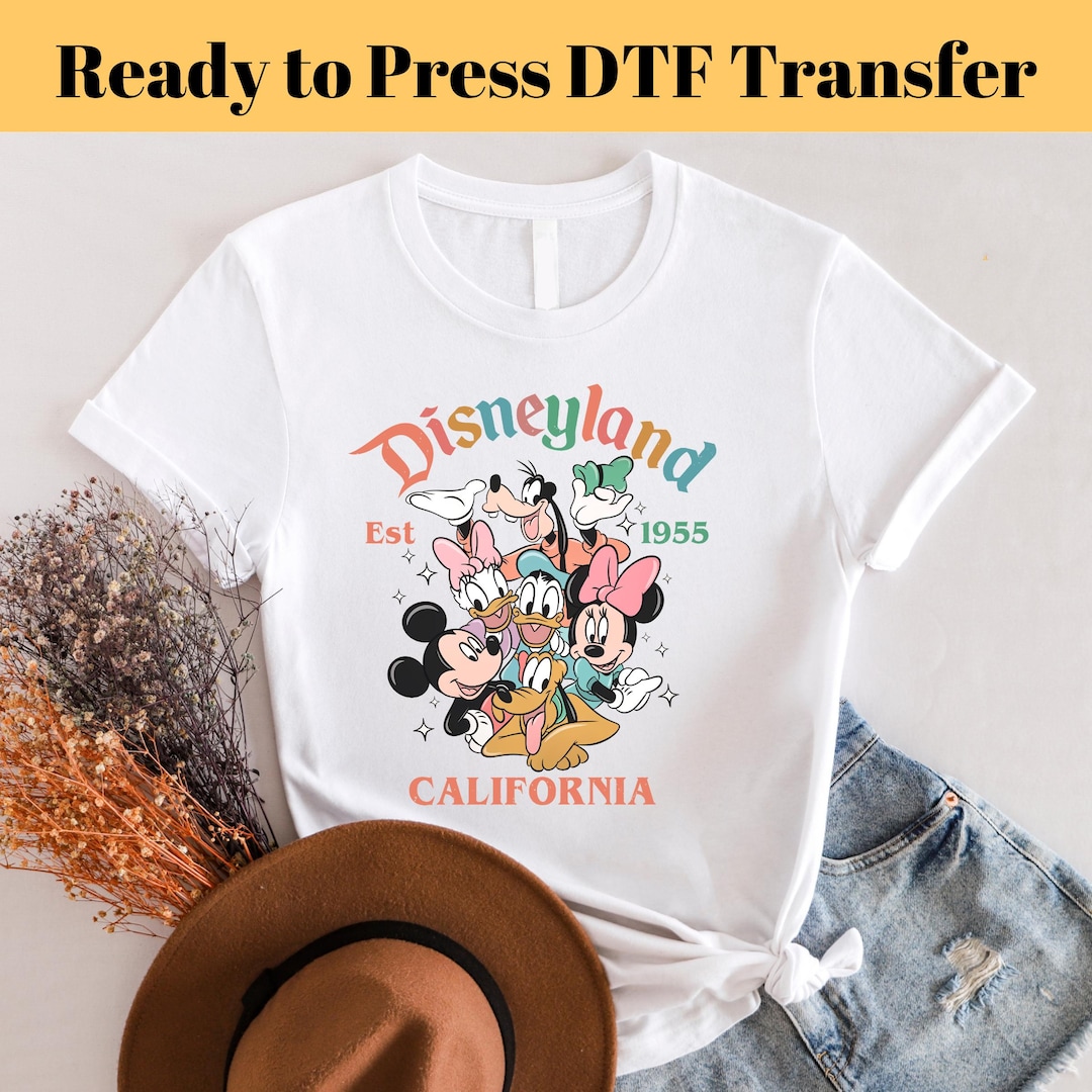 Mickey and Friends DTF, Disneyland California DTF, Ready to Press Dtf ...
