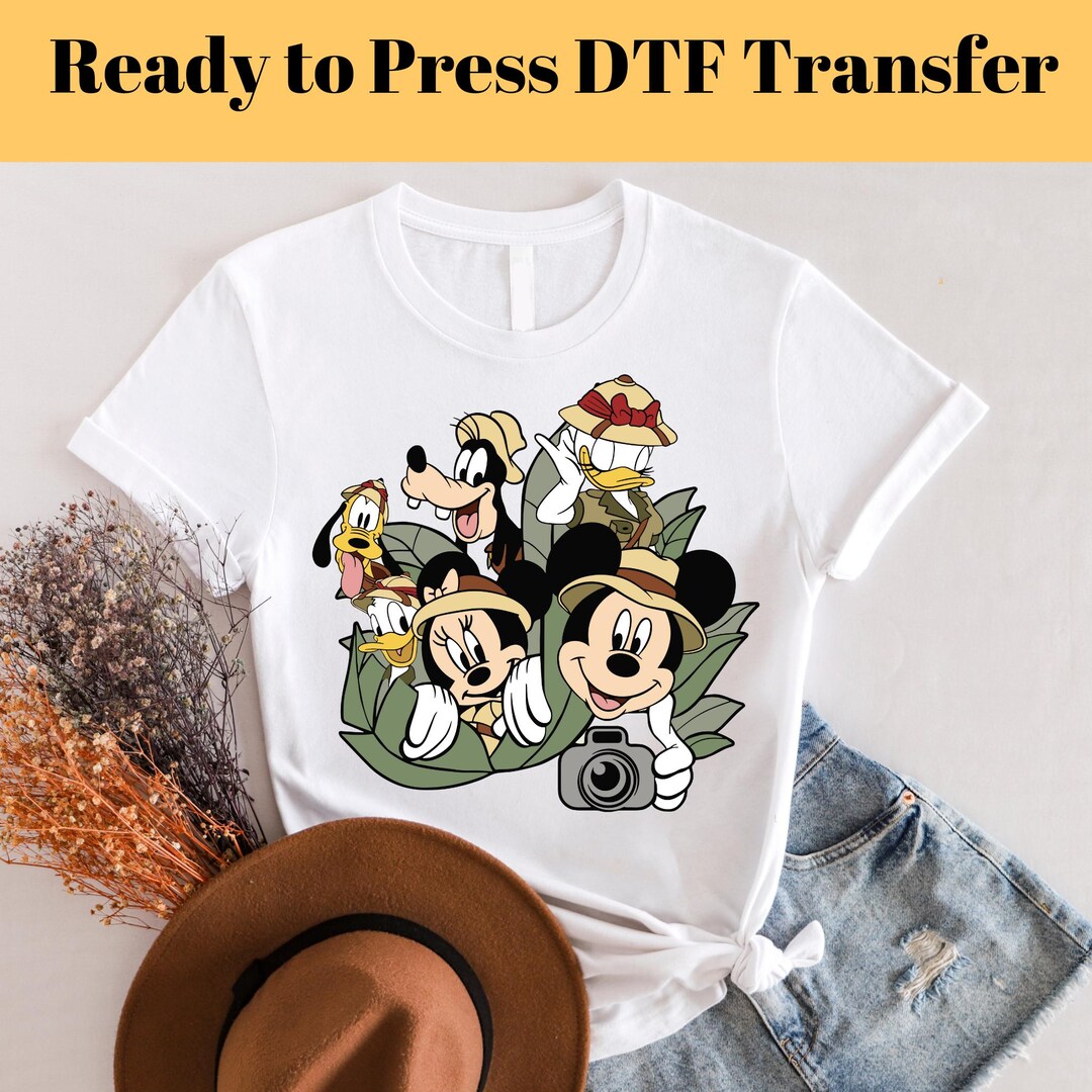 Retro Disney Animal Kingdom DTF Transfer, Mickey Safari Ready to Press ...