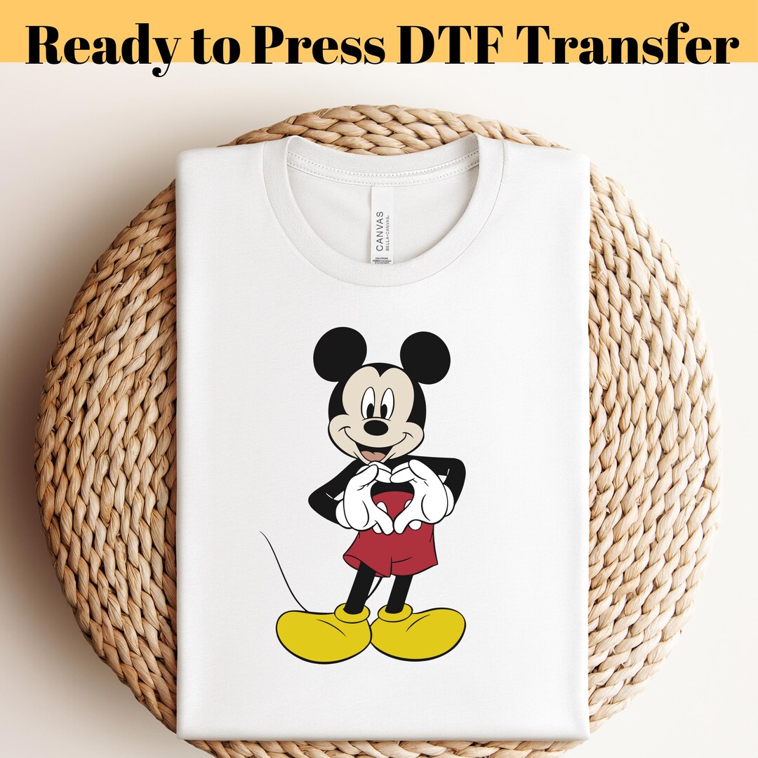 Mickey Mouse DTF Transfer, Disney Dtf, DTF Transfers Ready to Press ...