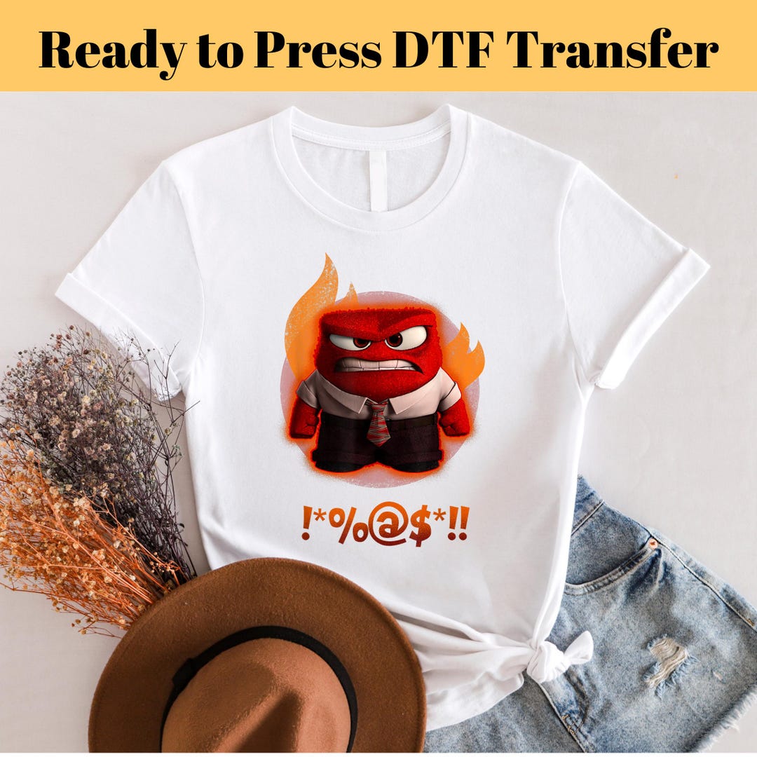 Anger DTF Transfer | Inside Out Emotions | DTF Print, Heat Transfer ...
