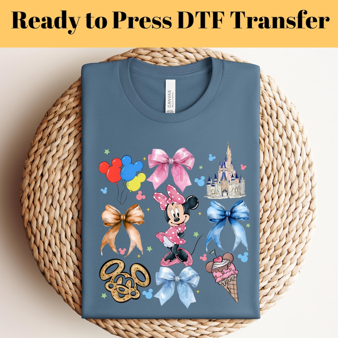 Minnie Mouse Coquette Ready to Press DTF, Mama Minnie Print, Heat Press ...