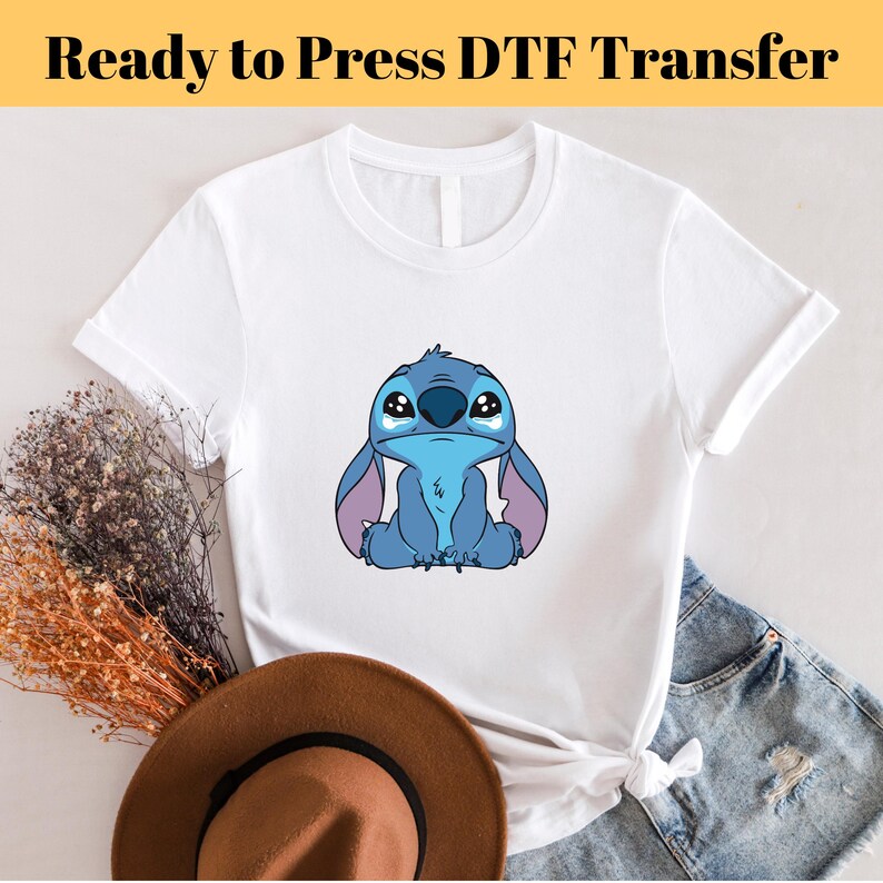 Stitch Disney DTF Transfer, Ready to Press, Disneyworld Personalized DTF Transfers, Disney Heat ...