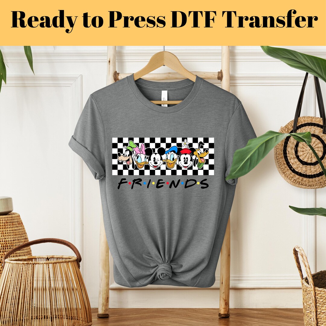 Disney Friends DTF Transfer, Ready to Press, Mickey Friends Dtf ...