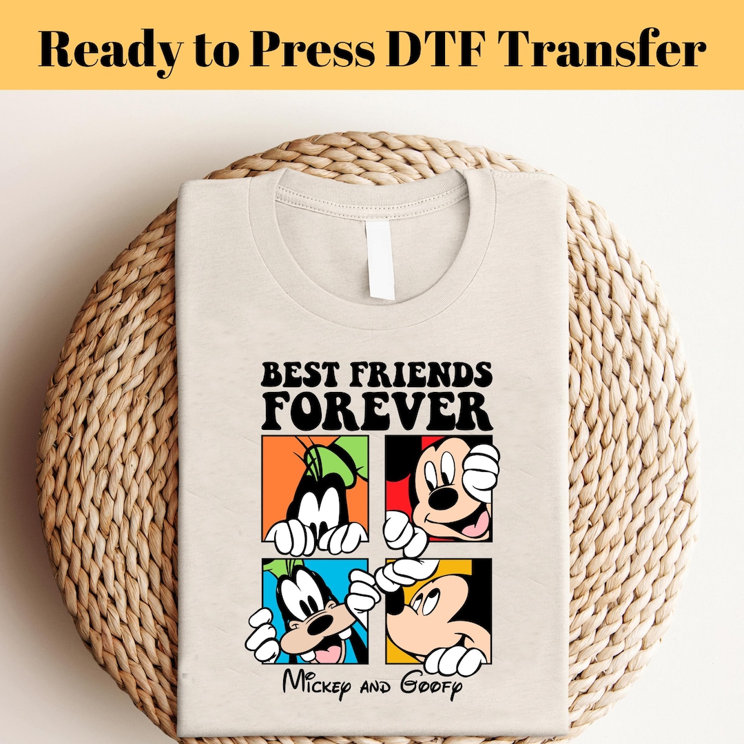Mickey and Friends, Disney Transfers, Ready to Press, Personalized DTF ...