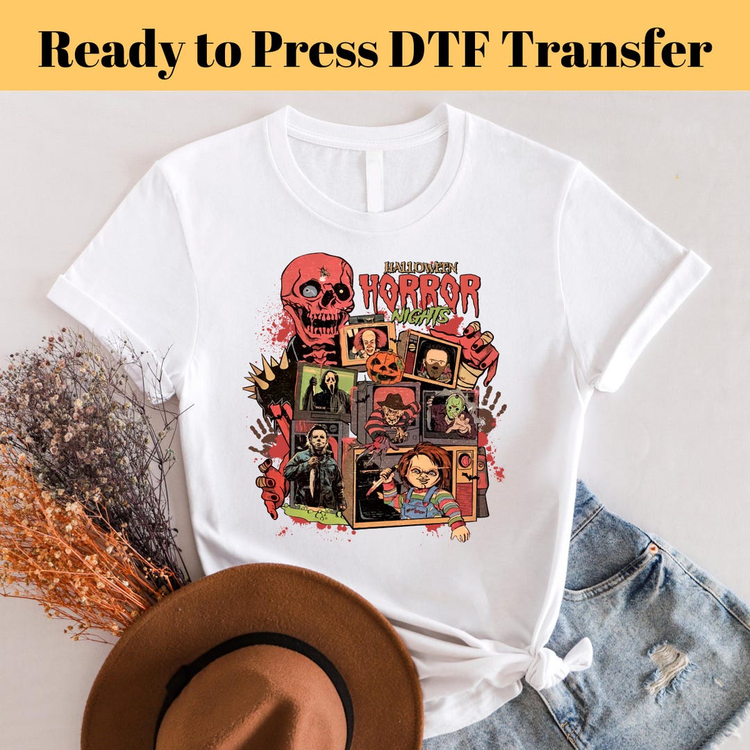 Halloween Horror Nights Dtf, Vintage Halloween Dtf, Horror Dtf ...