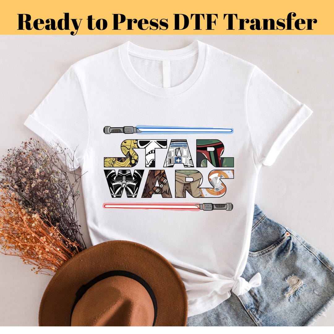 Star Wars Ready to Press, Disney Star Wars Dtf Transfer, Custom Dtf ...