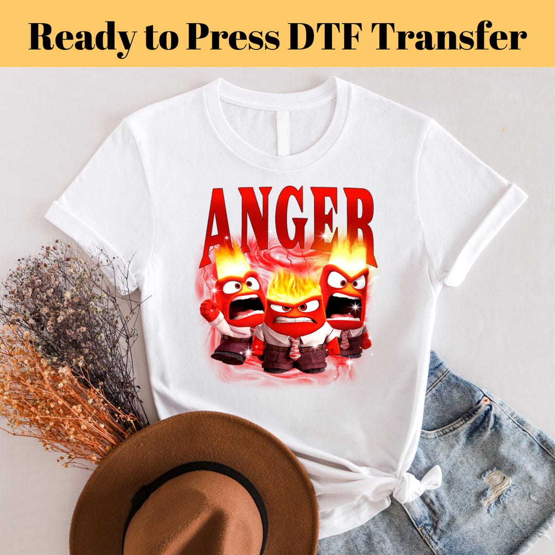 DTF Transfer Inside Out Emotions DTF Print, Heat Transfer, Ready to Press T-shirt Transfers ...