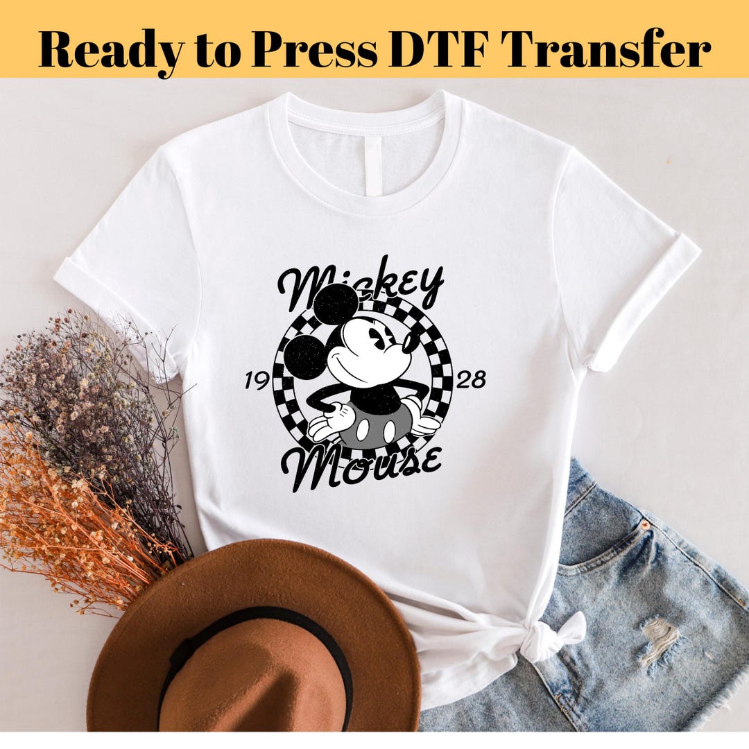 Mickey Mouse DTF, Mickey Mouse Heat Transfer, Disneyworld DTF Transfer ...