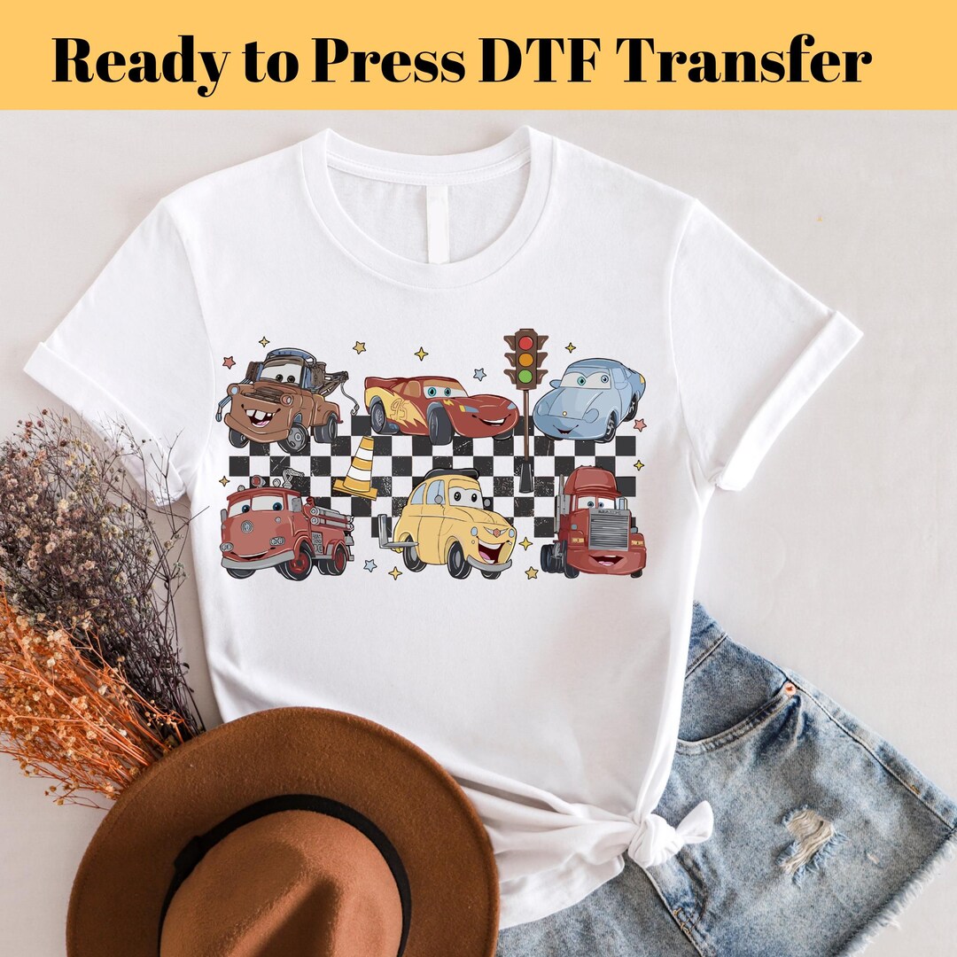 Cars Friends DTF Transfers, Disney Ready to Press, Cars Movie Heat ...