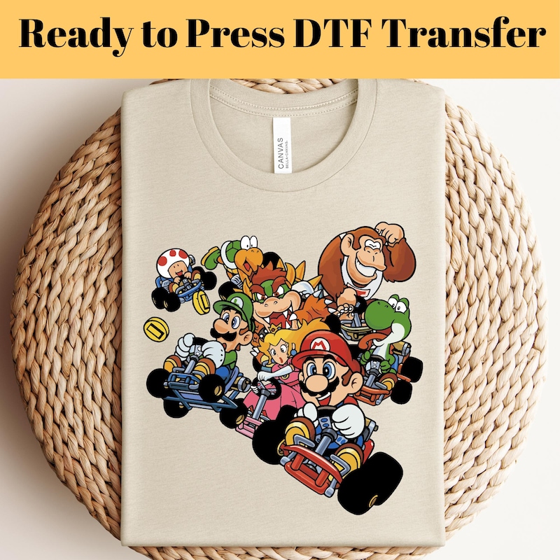 Mario Dtf Heat Transfer - Etsy