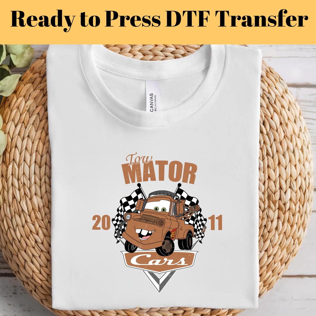 Disney Cars Tow Mater DTF Transfer, Cars Characters Ready to Press ...