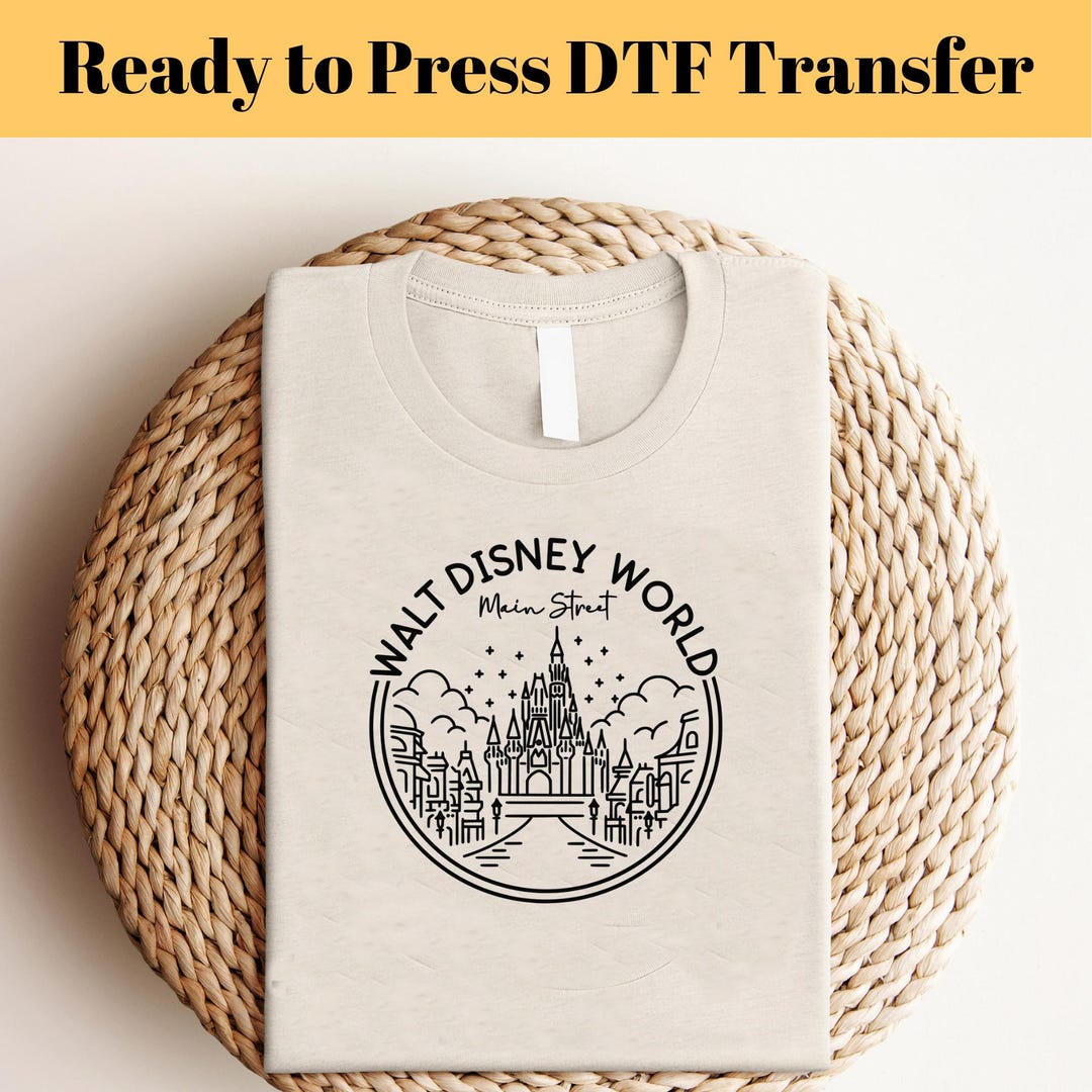 Retro Disneyland Highway to Main Street DTF, Ready to Press, Mickey and ...
