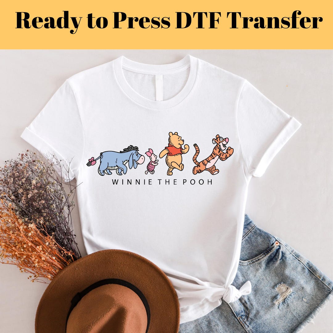 Retro Winnie the Pooh Dtf, Pooh and Friends Dtf, Disney Pooh Shirt ...