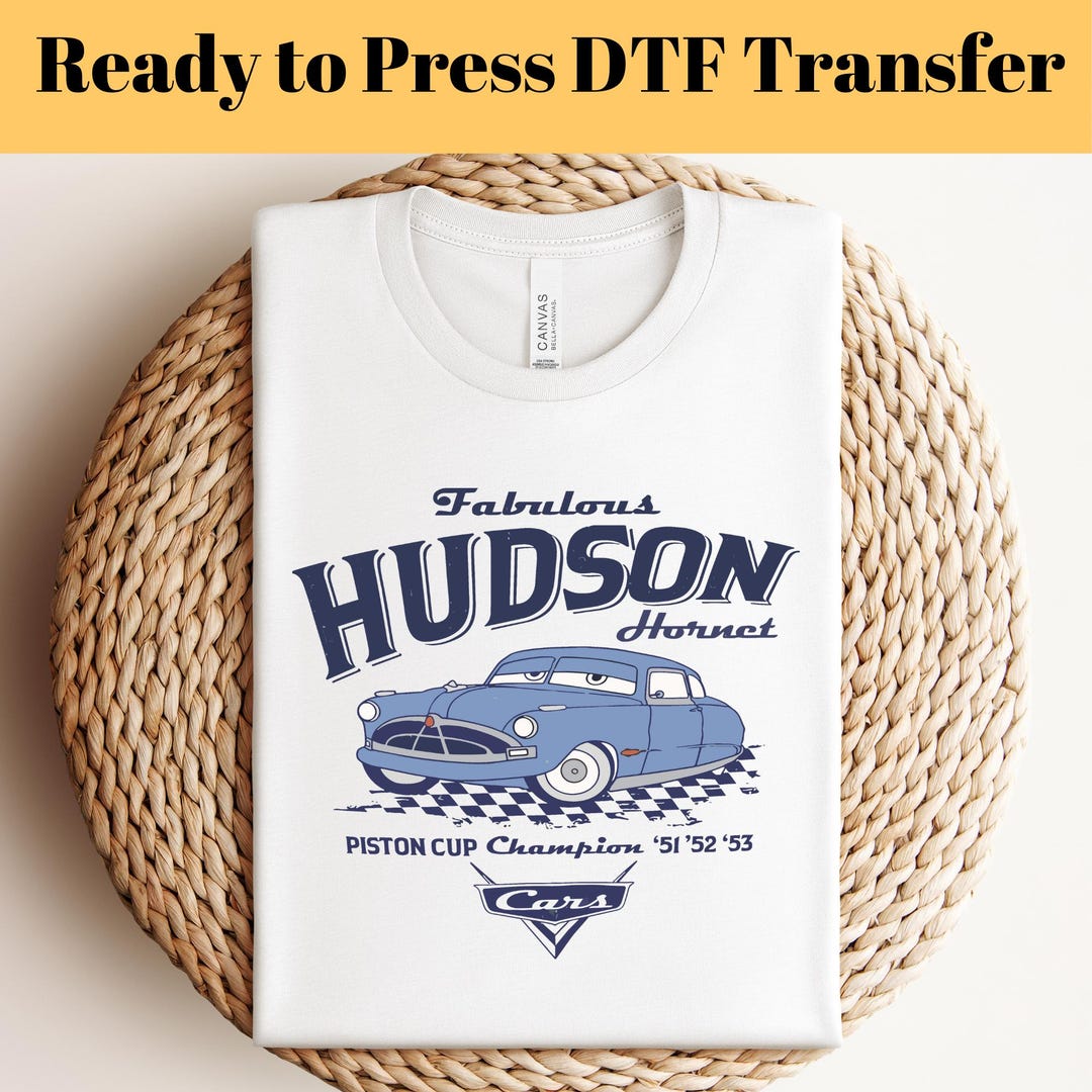 Dog Hudson Car DTF Transfer, Think Fast Cars Ready to Press ...