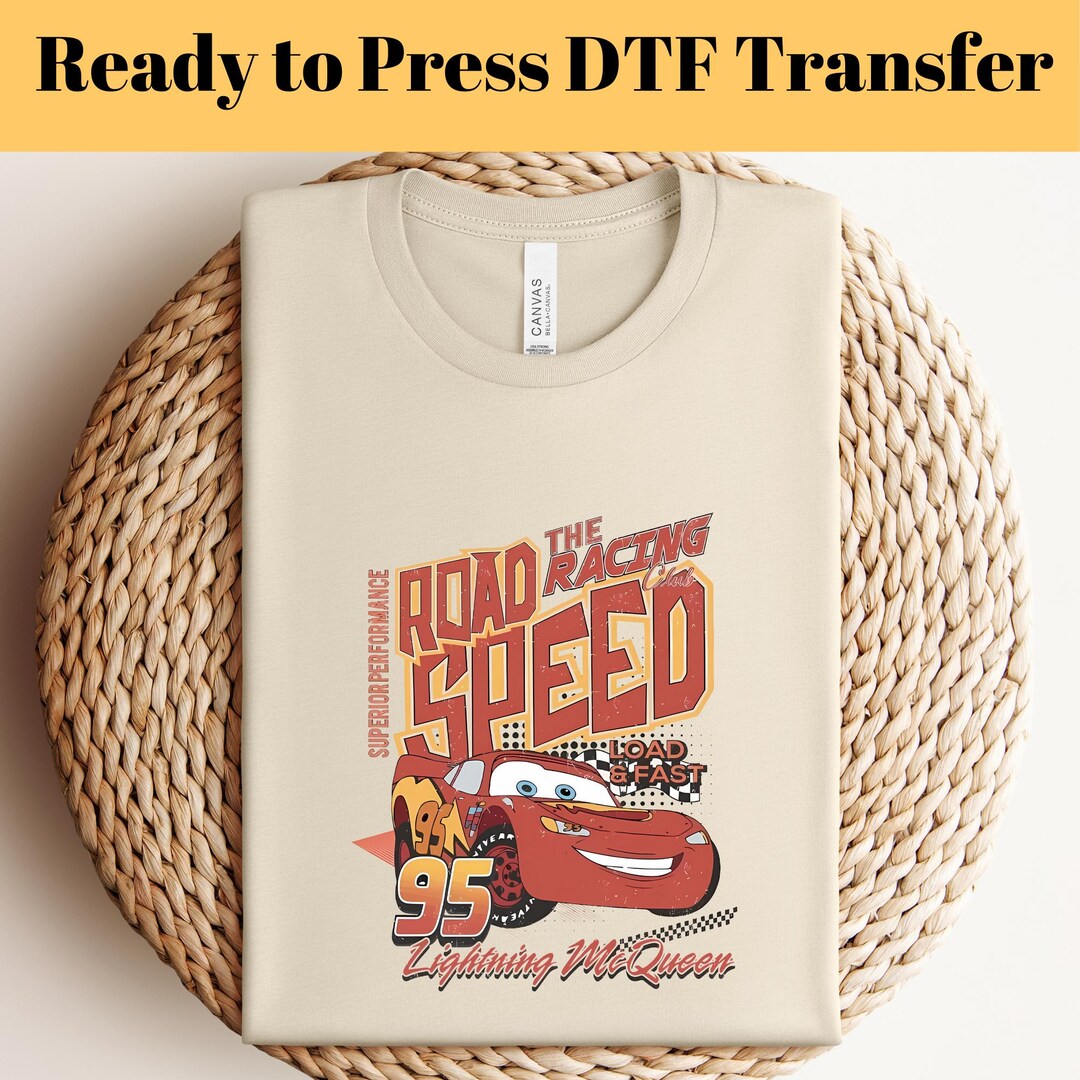 Disney Cars Lightning Mcqueen DTF, Cars DTF Transfers, Cars Movie Heat ...