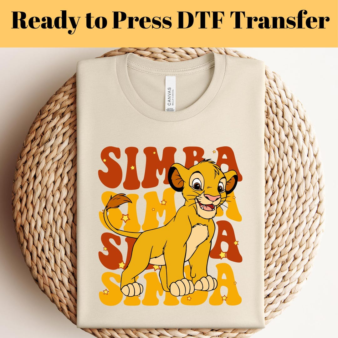 The Lion King Simba DTF, Ready to Press, Disney Family Trip DTF, Simba ...