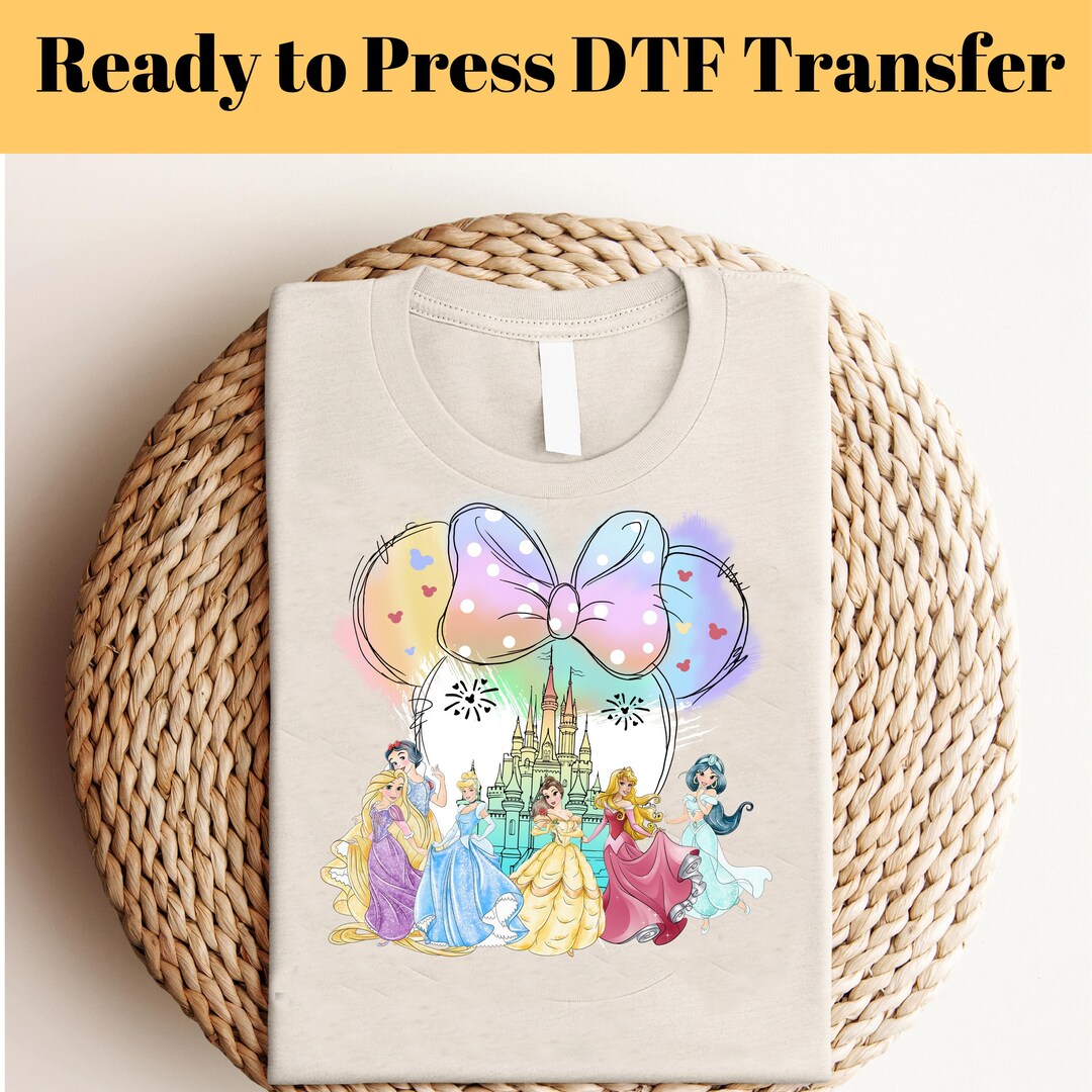 Disney Princesses Castle DTF, Ready to Press, Disney Transfer, Heat ...