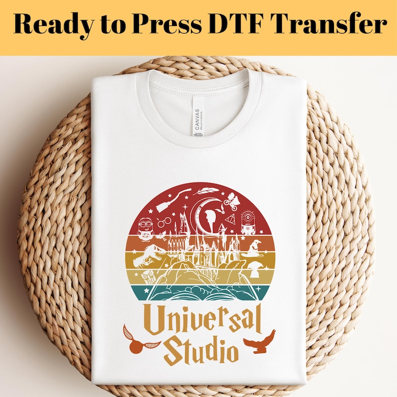 Universal Studios DTF Transfer: Ready to Press, Family Vacation Iron On ...