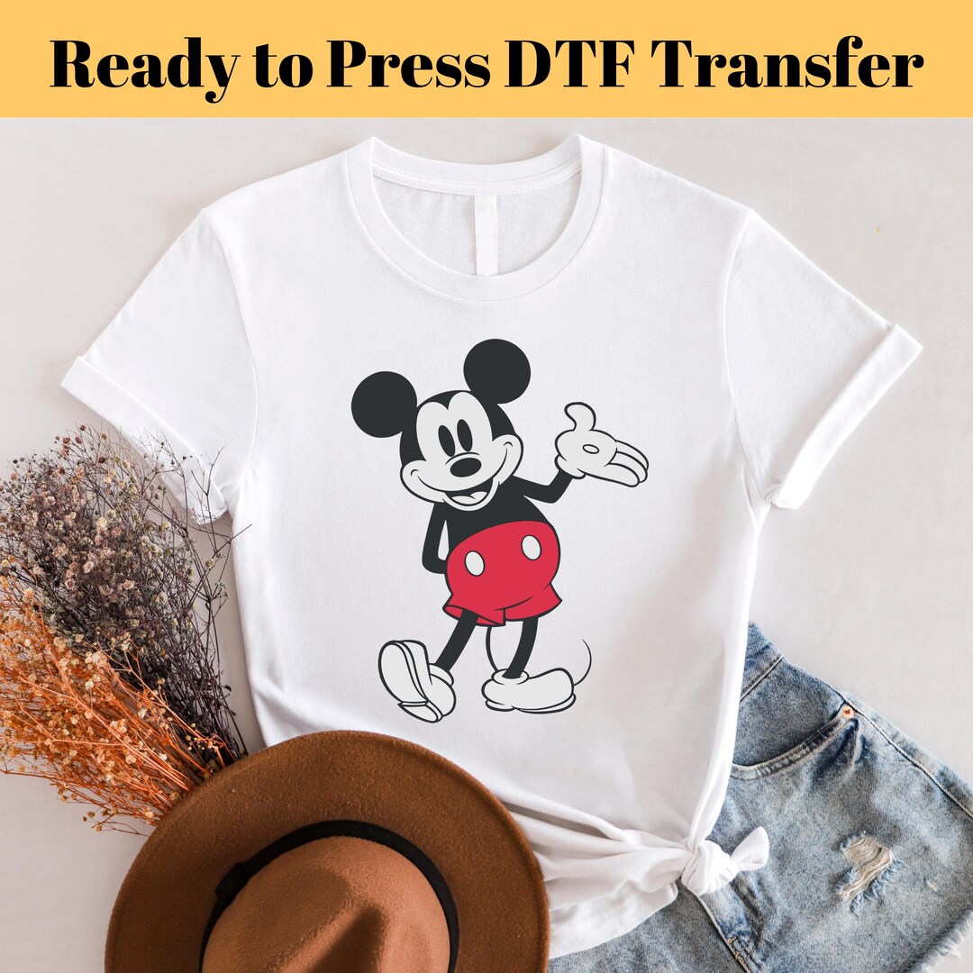 Mickey Mouse DTF, Mickey Mouse Heat Transfer, Disneyworld DTF Transfer ...