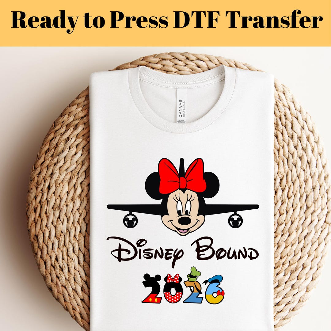 Disney Bound DTF Transfer, Disney Plane Trip Ready to Press, Disney ...
