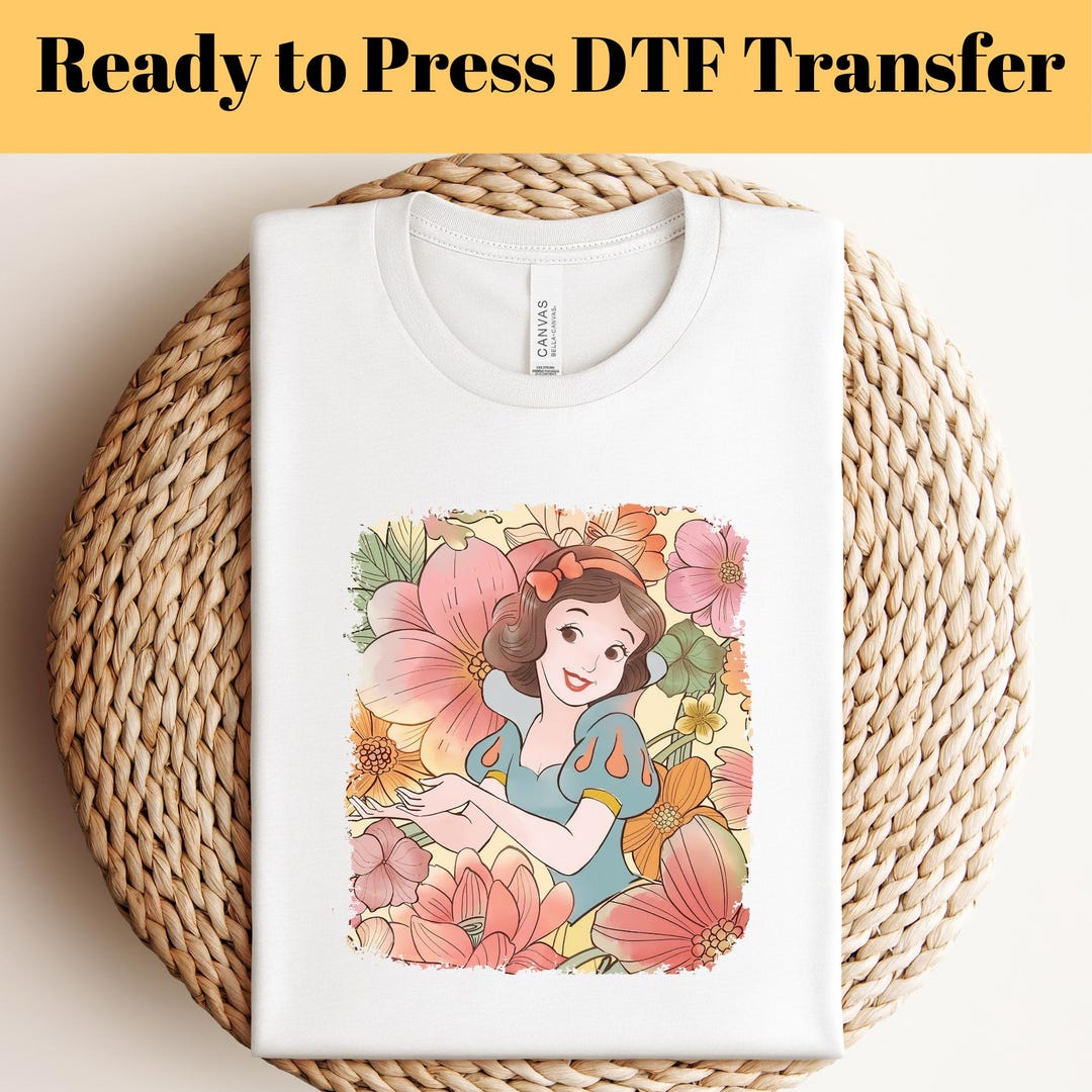 Disney Princess Snow White DTF, Disney Ready to Press, Disney Princess ...
