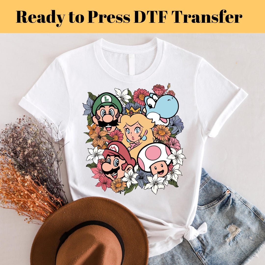 Ready to Press,return to Mario Floral Dtf, the Super Mario Bros Movie ...