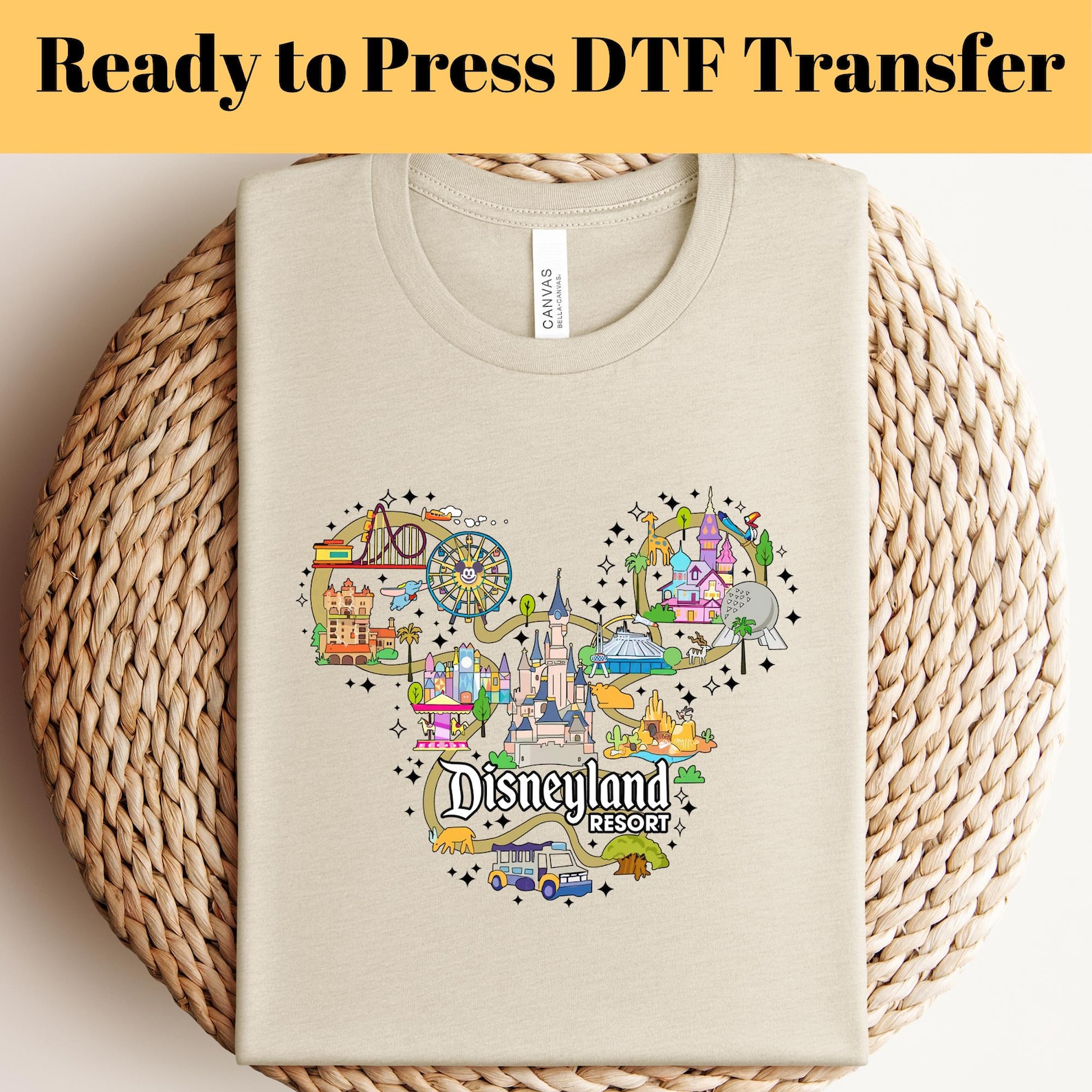 Walt Disney World DTF Transfer, Retro Minnie Mickey Dtf, Disney Image ...