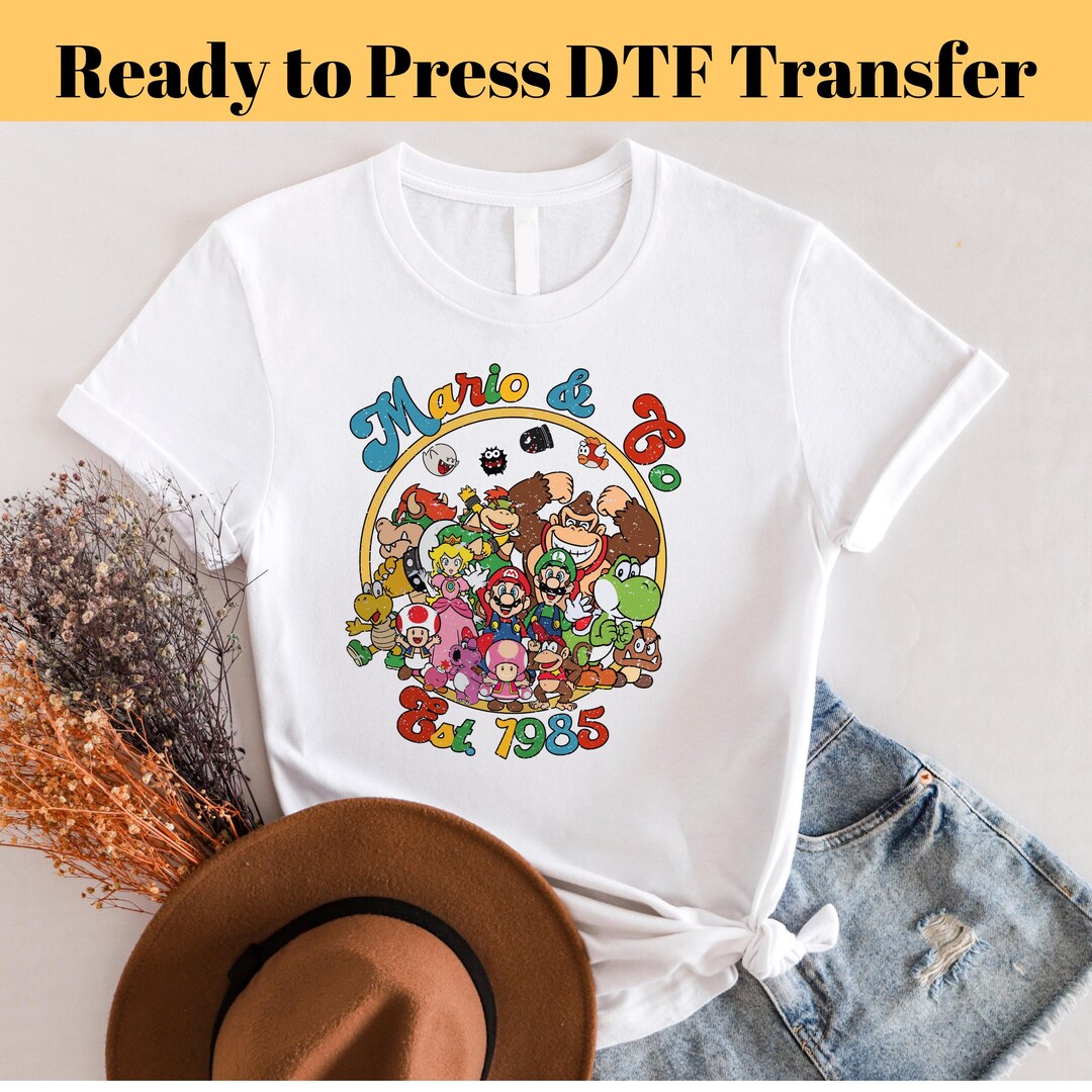 Super Mario Family DTF, Super Mario Character Ready to Press, Super ...