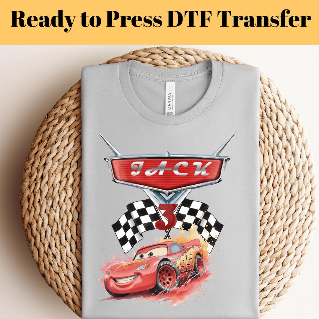 Disney Cars Ready to Press, Cars Custom DTF, Disney Personalized DTF ...
