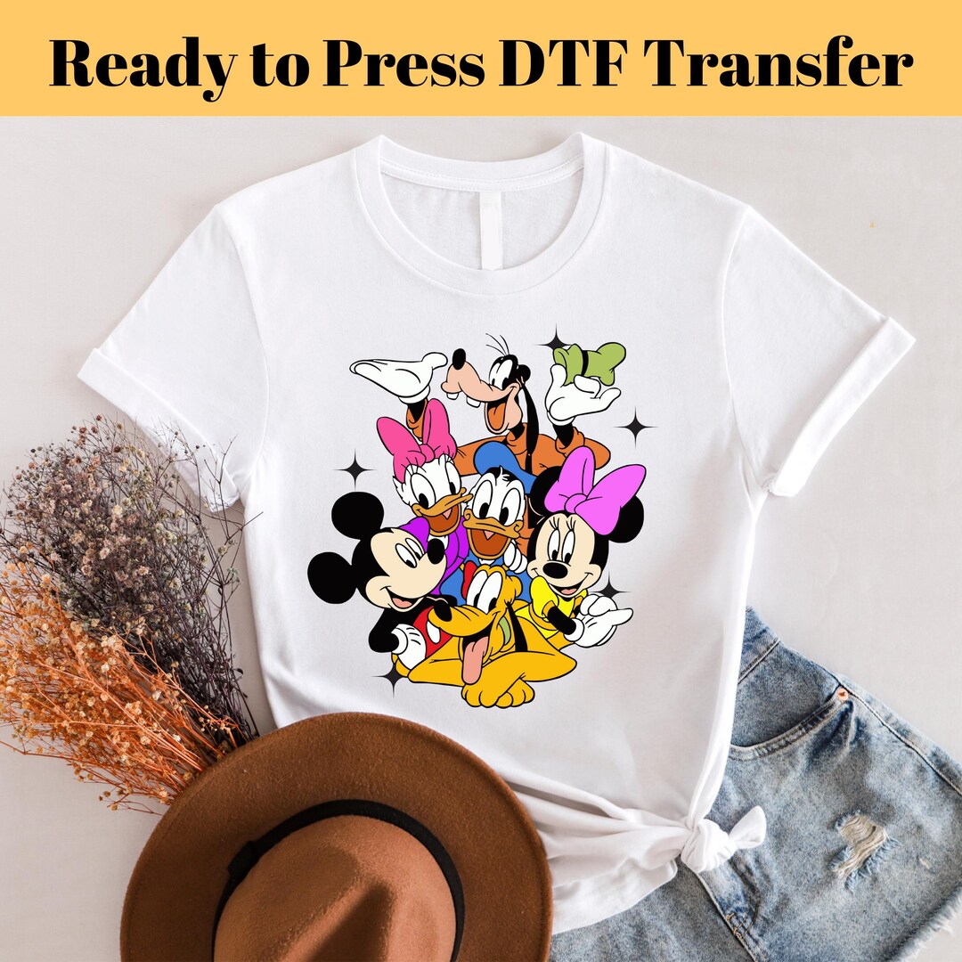 Mickey and Friends, Disney Transfers, Ready to Press, Personalized DTF ...