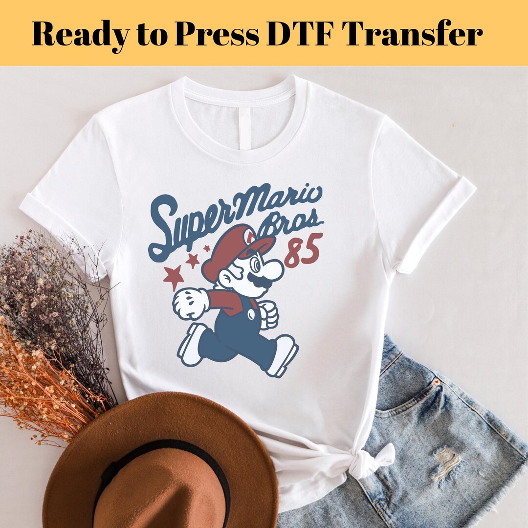 Super Mario Since 85 Retro Dtf Transfer, Super Mario DTF, Printable ...