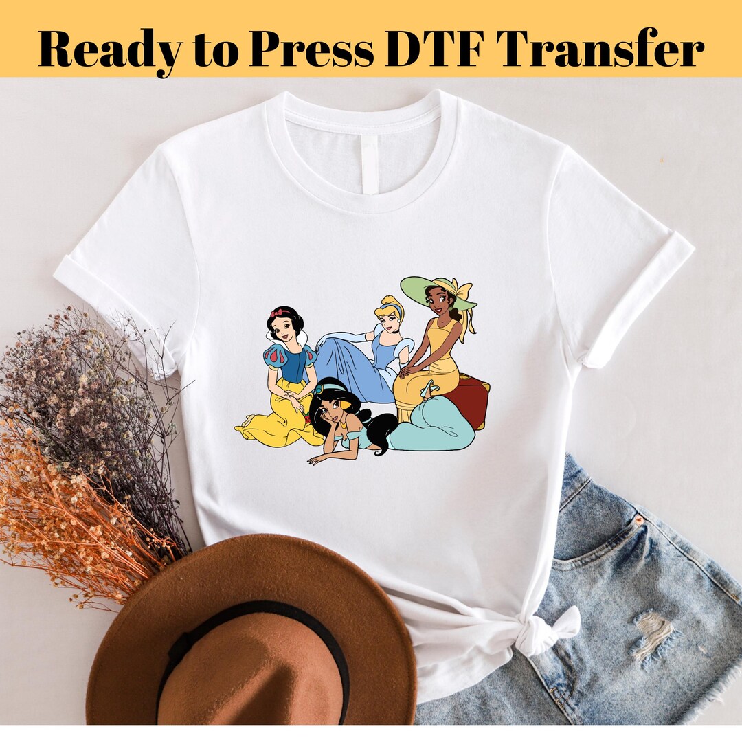 Disney Princesses Ready to Press DTF, Disney Transfer Print, Heat Press ...