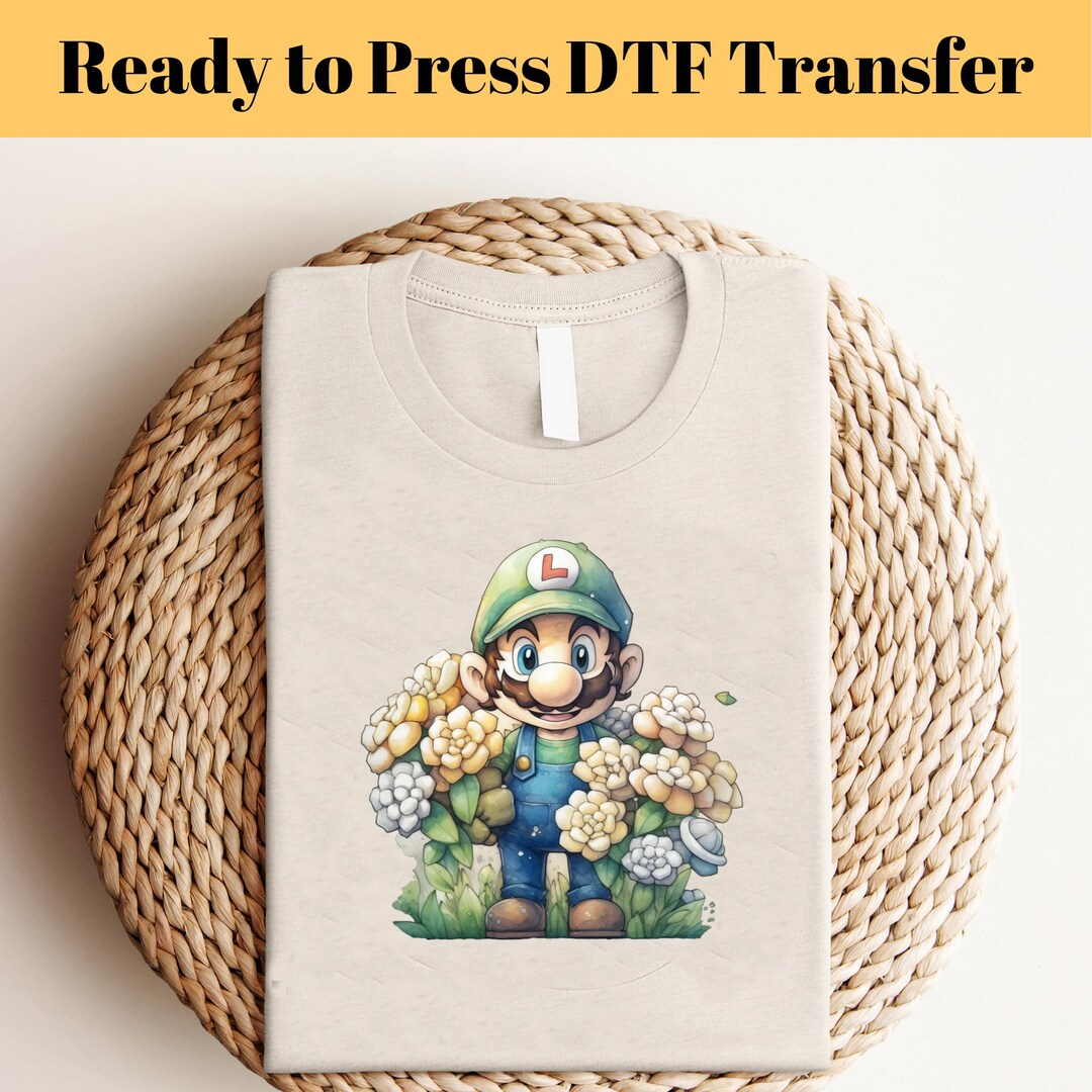 Ready to Press ,super Mario DTF Transfer, Luigi Dtf Transfer, Super ...