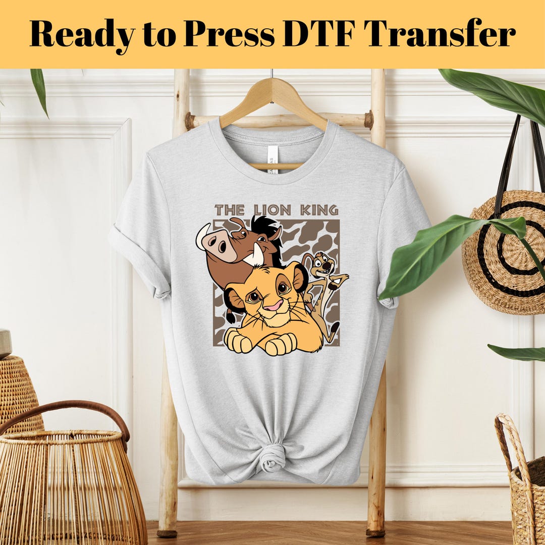 The Lion King DTF, Ready to Press, Disney Family Trip DTF, Simba Lion ...