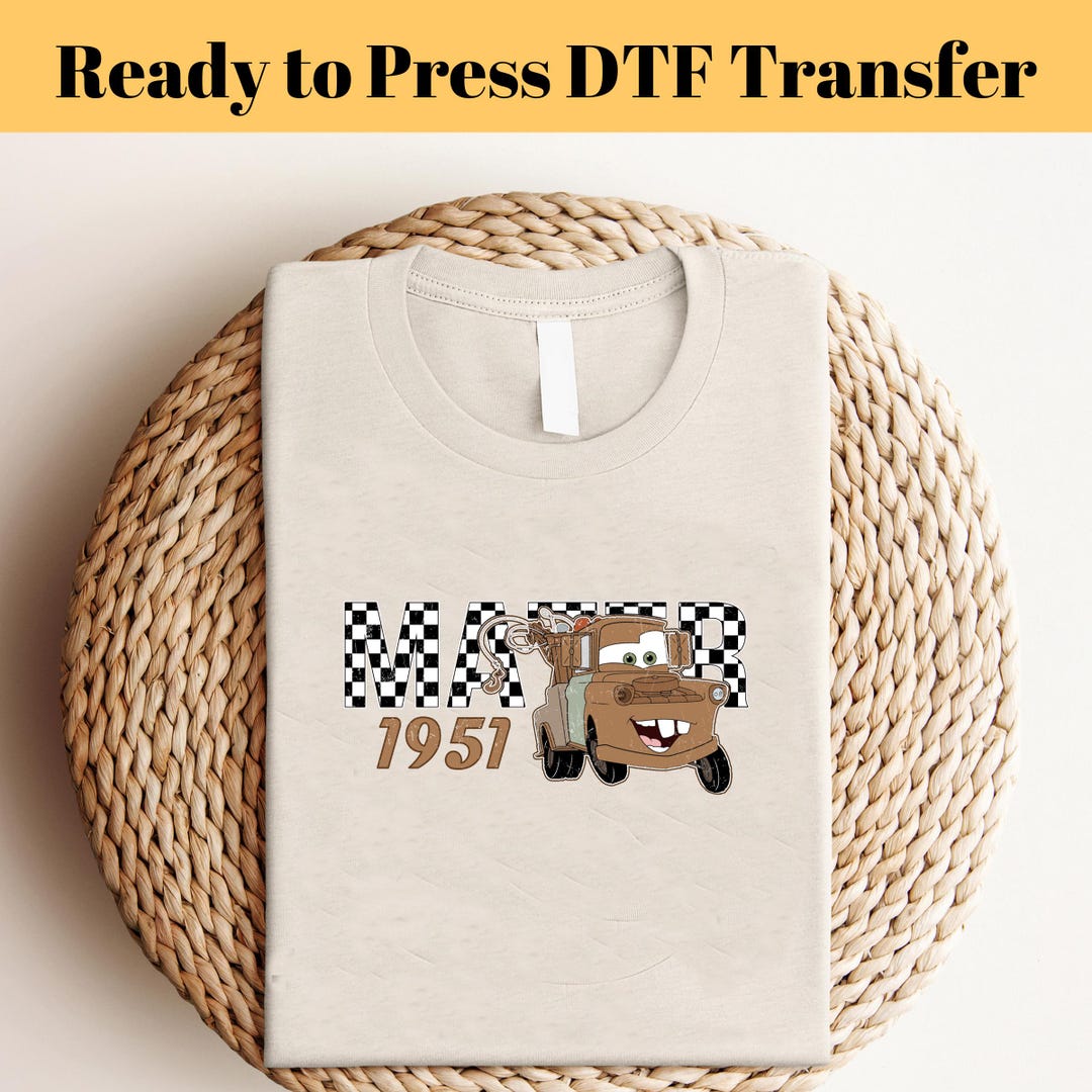 Disney Car DTF, Tow Mater Dtf, Think Fast Cars Ready to Press ...