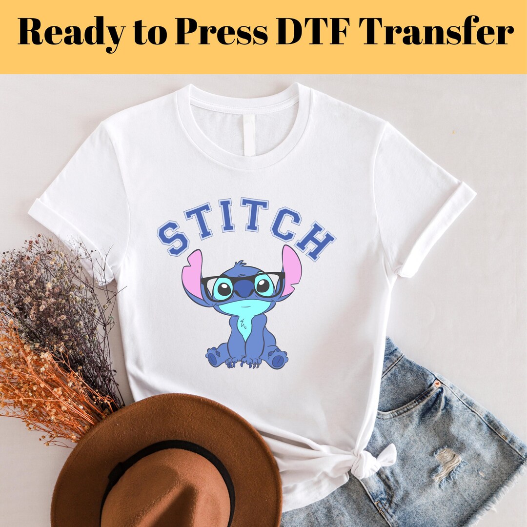 Disney Stitch & Lilo DTF Transfer, Stitch Mickey Ears Image Transfer ...