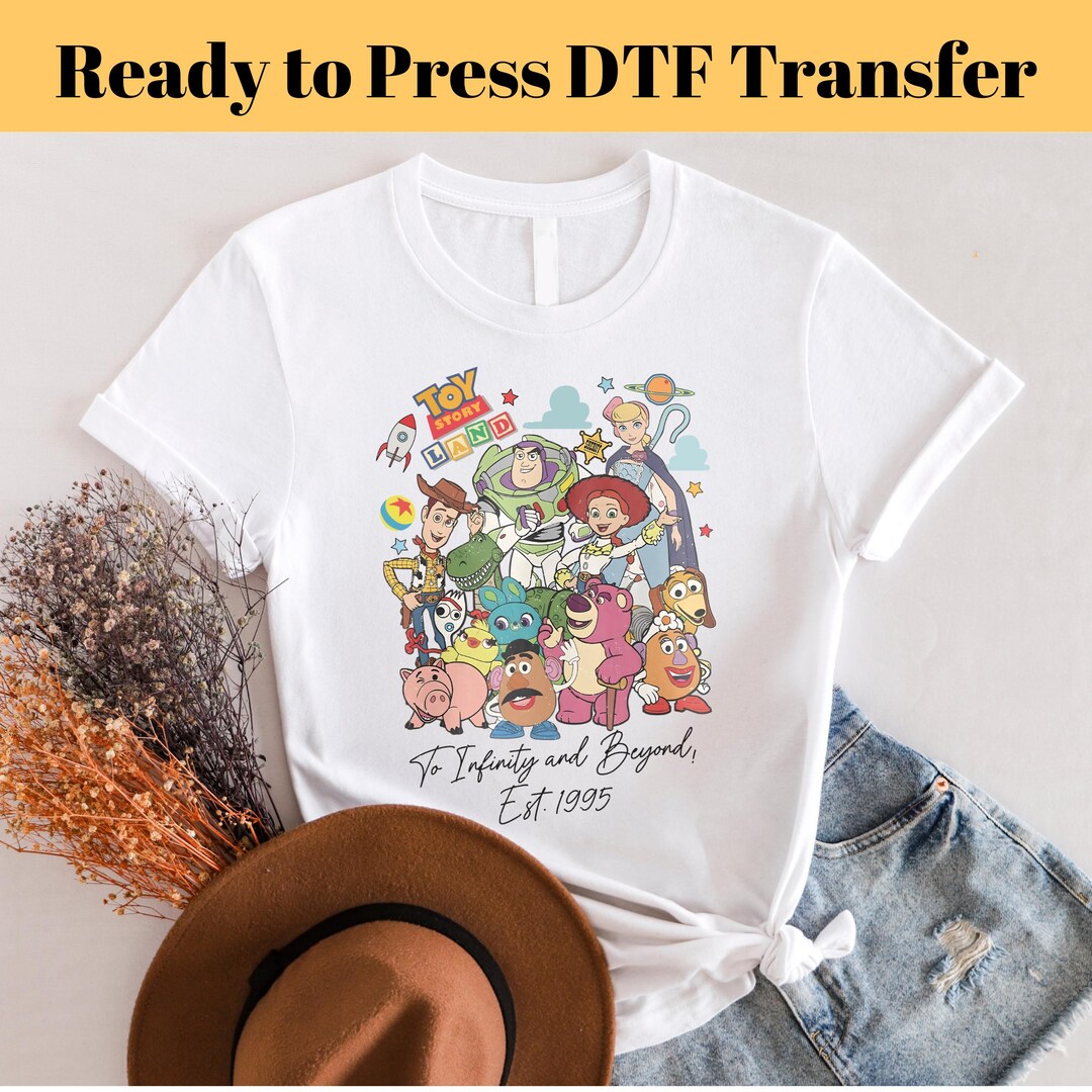 Toy Story Est 1995 Characters DTF Transfer, Ready for Press, Bulk Dtf ...