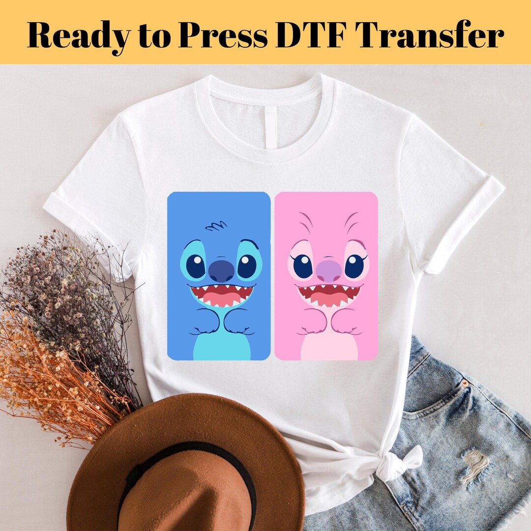 Buy Stitch and Angel Dtf, Stitch Dtf, Stitch Couple Dt, Stitch Love Dtf ...