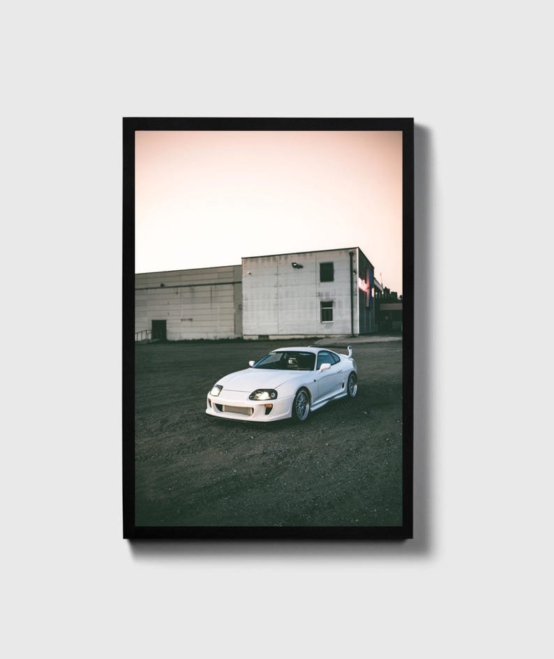 Toyota Supra MK4 Poster, JDM Car Print, Classic Japanese Sports Car Art ...