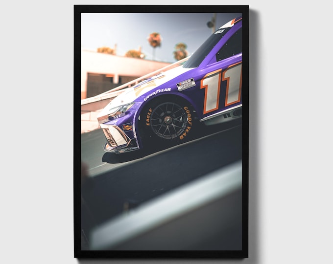 Denny Hamlin NASCAR Poster, #11 Race Car Print, Motorsport Photography ...