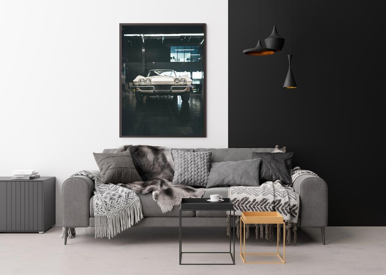 Corvette C2 Stingray Poster, Classic Car Photography, Vintage Corvette ...