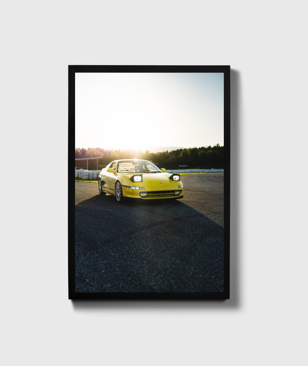 Toyota MR2 Poster: Classic Sports Car Art Print, Vibrant Yellow MR2 ...