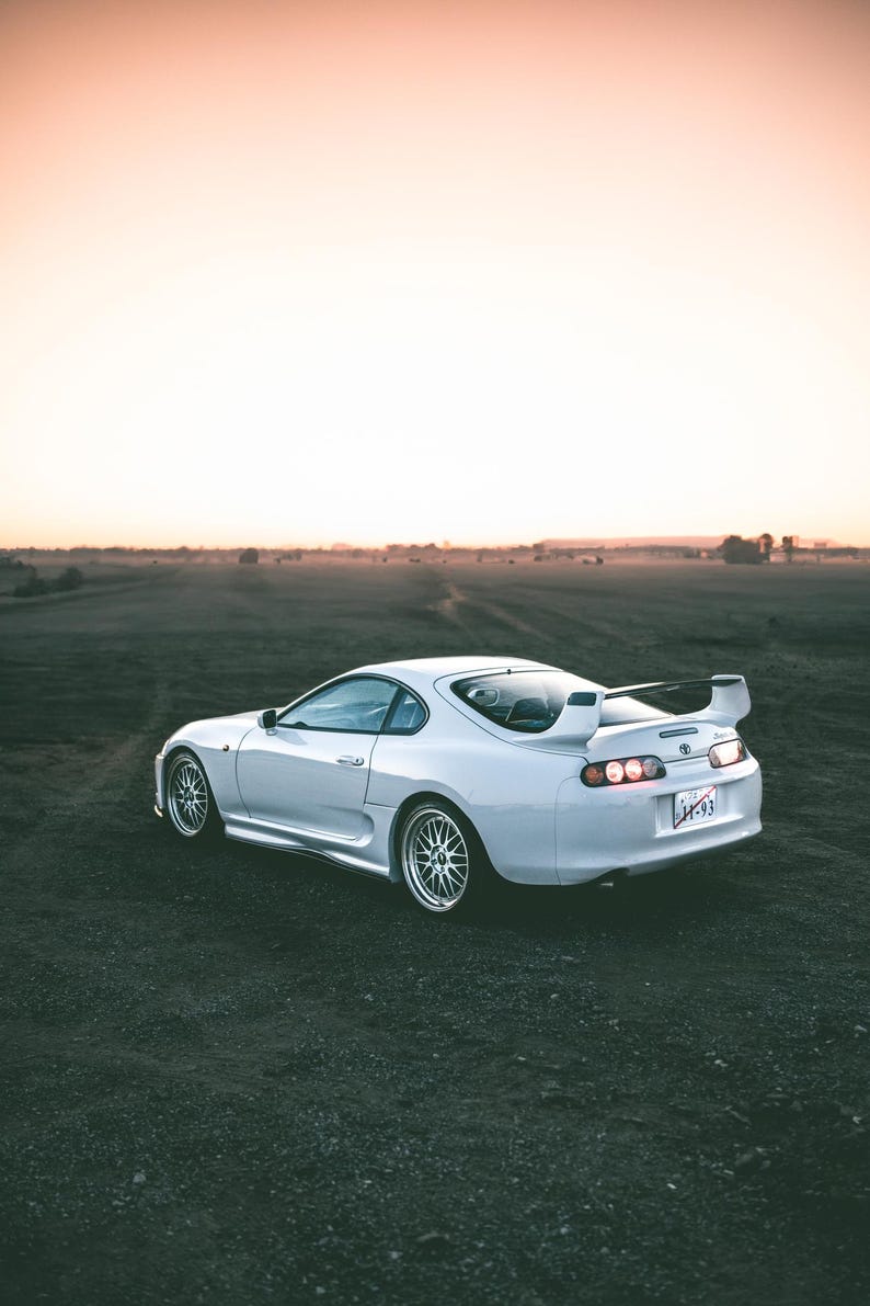 Toyota Supra MK4 Poster - JDM Sports Car Art Print - Classic Turbo Car ...