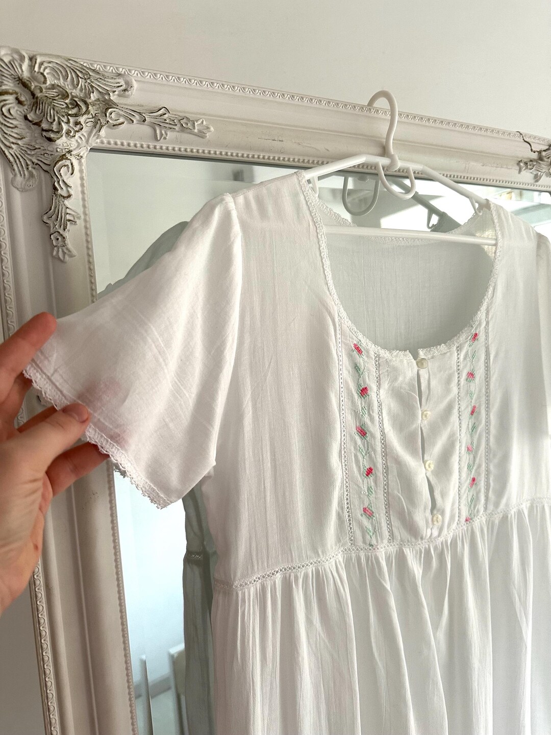 Vintage Gentle 100% Cotton Night Gown, Night Dress, Night Gown, Soft ...