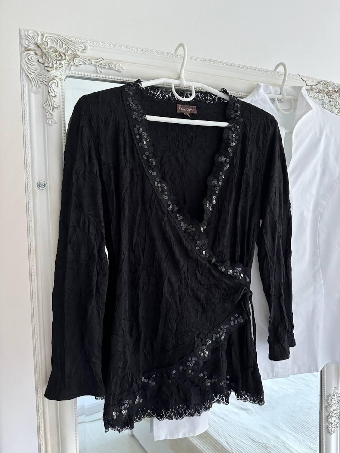 Vintage Textured Black Top 2000s 90s Y2k Avantgarde Office Siren Made ...