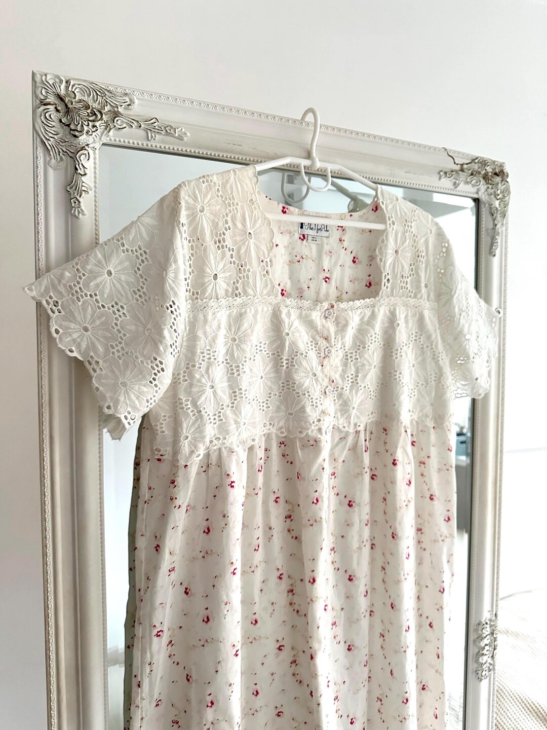 Vintage 80s 100% Cotton Gentle Nights Gown Frolar Pattern, Night Dress ...