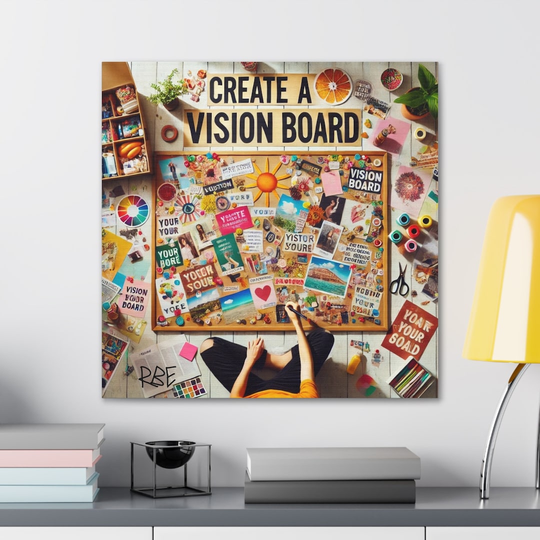 Create A Vision Board canvas Art - Etsy