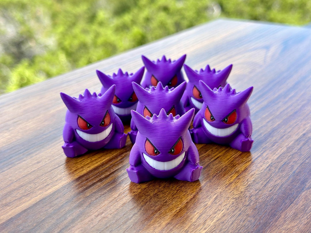 Cute Gengar Figurine 3D Printed Tiny Pokemon Gengar Figure Cute ...