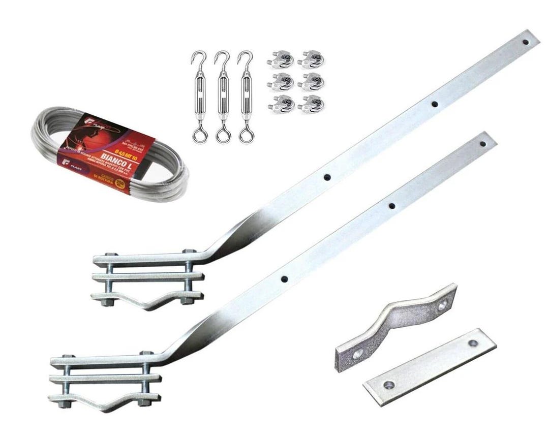 Galvanized Iron Balcony Railing Clothesline Brackets, Complete Pair ...