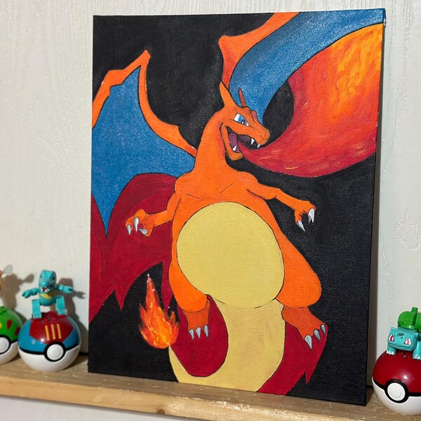 Charizard Painting - Etsy UK